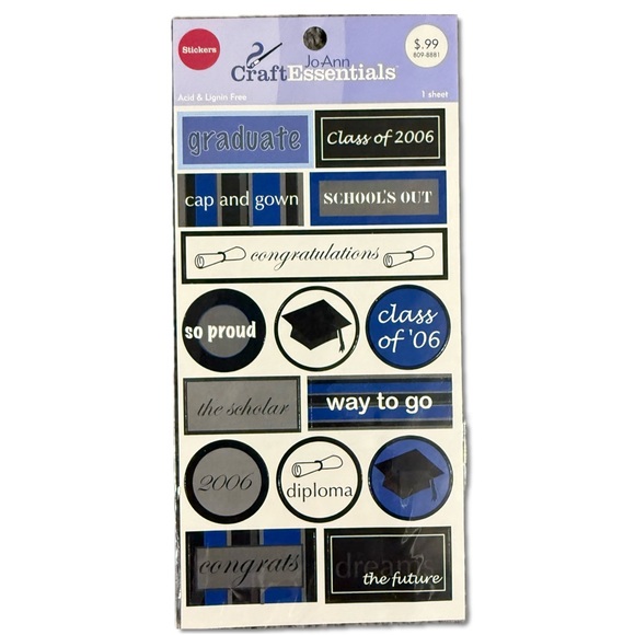 Cell Phones & Accessories | 5 Graduation Sticker Sheet New 50 With Any ...